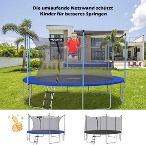 Costway Trampolínová ochranná síť Ø366 cm pro zahradní trampolíny uvnitř