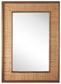 Nástěnné zrcadlo 54 x 74 cm IGUALA světlé dřevo Beliani