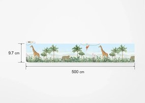 Dětská samolepící bordura na zeď Jungle | 5 m x 9.7 cm | DWBD8131
