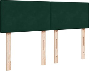 Box spring postel s matrací tmavě zelená 140x200 cm samet 3287755