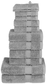 12dílná sada ručníků Premium SOLUND šedá 600 g/m² 137577