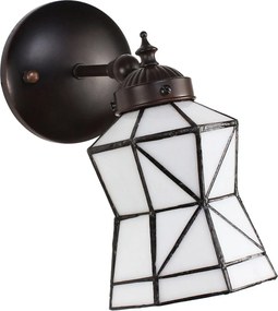 Bílá nástěnná tiffany lampa Joanne - 17*12*23 cm E14/max 1*40W