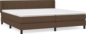 Box spring postel s matrací tmavě hnědá 200x200 cm textil 3129900
