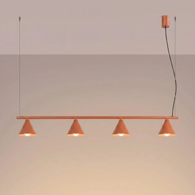 Sollux Lighting Lustr NOX 4L okrově červený