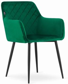 Sametová židle Copenhagen zelená