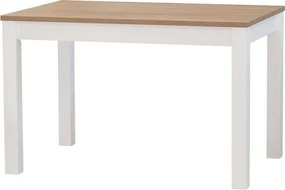 Stima Jídelní stůl CASA Mia (120 x 80 cm + 40 rozklad) – deska dub halifax tabák/ podnož bílá (vzorek z prodejny)