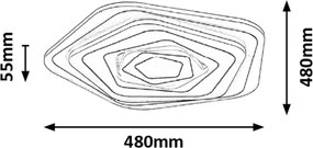 Rabalux Bílé stropní LED svítidlo Taneli 480mm 54W CCT s DO 3098