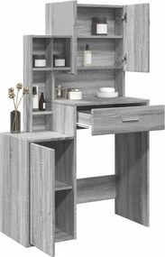vidaXL Toaletní stolek se skříňkou 80 x 35 x 132 cm [848235] Barva: šedá sonoma