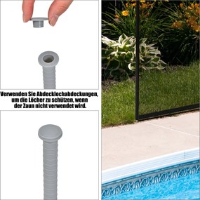 Costway Oplocení bazénu, oplocení pro děti, ochranné oplocení, oplocení bazénu