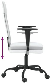 Kancelářská židle výškově nastavitelná bílá síťovina umělá kůže - Default Title