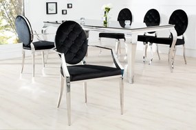Jídelní židle Modern Barock černá s područkou