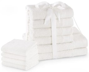 Sada bavlněných ručníků AmeliaHome AMARI 2+4+4 ks bílá