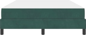 Postel s boxspringem s matrací Tmavě zelená 140 x 190 cm textil 3398692