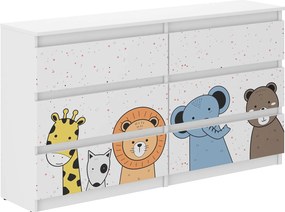 Wooden Toys Dětská komoda R-140 MINI ZOO