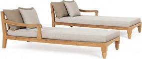 BIZZOTTO Teakový lounge set BALI natural 206x87 cm