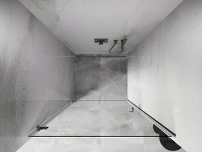 Mexen, Mexen Lunar-B výklopné sprchové dveře levé 85 cm, transparentní, chrom - 832-085-000-01-00-L
