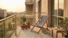 Šedé/v přírodní barvě dřevěné zahradní lehátko Dionysus – Bonami Essentials