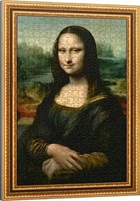 TREFL Art Frame Puzzle Mona Lisa / 500 dílků / s rámem / 31,5 x 47 cm