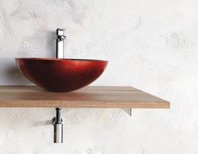 Sapho Sapho, MURANO ROSSO IMPERO skleněné umyvadlo na desku, průměr 40cm, červené, AL5318-63