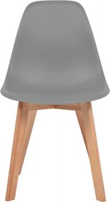 Jídelní židle 2 ks šedé plast 244774
