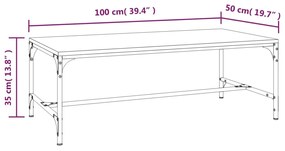 Konferenční stolek černý 100 x 50 x 35 cm kompozitní dřevo