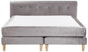 Sametová postel 180 x 200 cm šedá MARQUISE Beliani