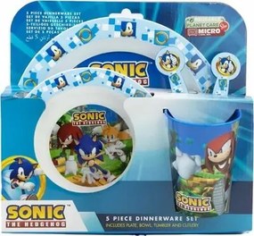 STOR Dětská jídelní sada 5v1 Sonic