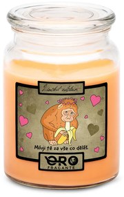 Svíčka Miluji tě za to – opice (Vůně svíčky: Tropické ovoce)