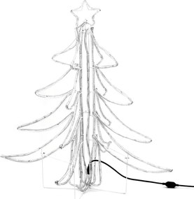 vidaXL Vánoční stromky 2 ks s teplými bílými LED 87 x 87 x 93 cm [3154297]