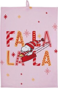 PEANUTS Utěrka "FaLaLaLa" - sv. růžová