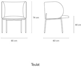 Oranžové křeslo z imitace kůže Mogi - Teulat