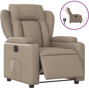 Elektrické polohovací křeslo cappuccino umělá kůže 3204536
