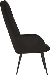 Relaxační křeslo černé samet 341200