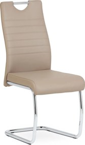 Autronic Pohupovací jídelní židle DCL-418 CAP, ekokůže cappuccino/chrom