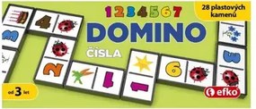 EFKO Domino s obrázky a čísly / Společenská hra / 28 dílků / plast / o