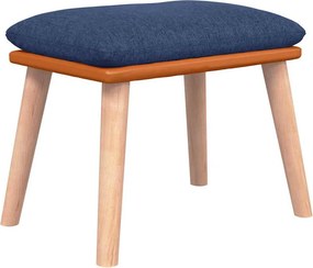 Podnožka modrá 45x29,5x35 cm textil a umělá kůže 341450