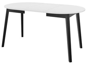 Rozkládací jídelní stůl Kirtore S 90, Barva dřeva: bíla + černá