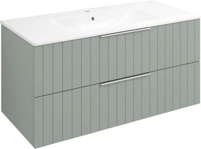 Sapho Cirasa - Umyvadlová skříňka Strip 100x52x46 cm, 2x zásuvka, verde CR100-4444S