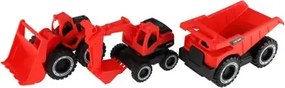 TEDDIES Stavební auta 3 ks / Na volný chod / Plast / 15-19 cm / od 3 l