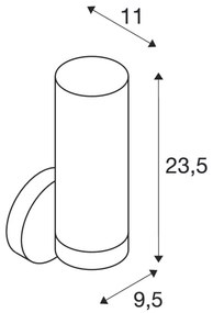 SLV 1002228 WL 105, nástěnné svítidlo do koupelny, 1x E14 max 40W, chrom, zdvojené sklo