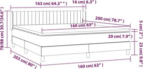 Box spring postel s matrací taupe 160x200 cm textil 3130445