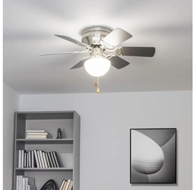 ZEVENTI - Stropní ventilátor GALDANA 1xE27/60W/230V šedá/bílá 03803-OEM