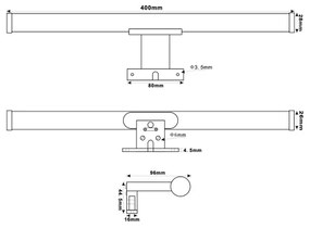 Top Light - LED Koupelnové osvětlení zrcadla OREGON LED/7W/230V 40 cm IP44