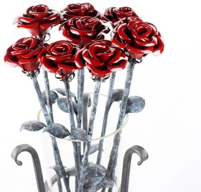 Bouquet of medium Radotín Roses - burgundy - 9