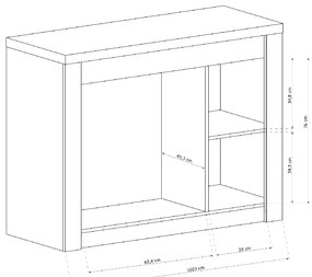 INDIANAPOLIS t | komoda I-17 | jasan tmavý