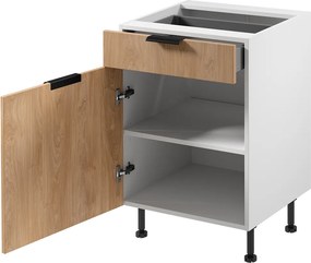 SORENTO bp | dolní skříňka D60S1 se zásuvkou a příborníkem | 60 cm | LEVÁ | bílá/puccini