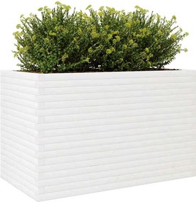 Zahradní truhlík bílý 110 x 60 x 68,5 cm masivní borovice 3282505