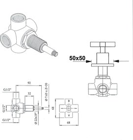 Sapho Trax sprchový podomítkový přepínač chrom DEVIN6