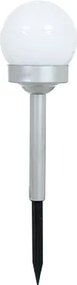 JU Solární lampa – plastová koule 10 cm, 
1 bílá LED