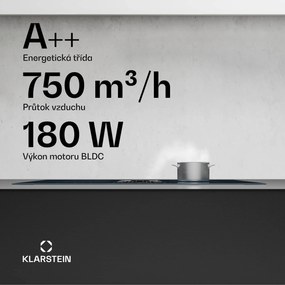 Klarstein AirJet FlexPro Down Air System, Indukční varná deska + digestoř, Flexi zóna, Booster